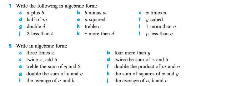 7M1MAT22: Algebraic Expressions | MHOL